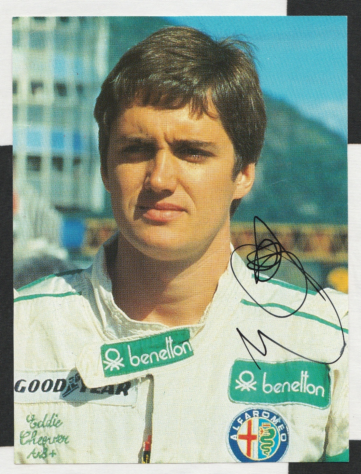 EDDIE CHEEVER HAND SIGNED ORIGINAL PERIOD PORTRAIT PHOTOGRAPH BENETTON ...