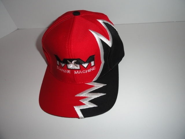Marine Machine Red jagged edge embroidered baseball cap | eBay
