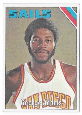 GEORGE ADAMS 1975-76 Topps Basketball # 264 San Diego Sails Ex Plus | eBay