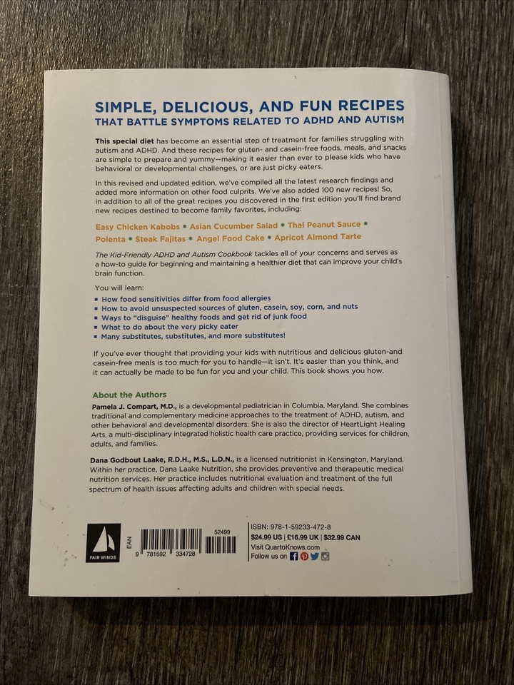 The Kid-Friendly ADHD & AUTISM Cookbook 9781592334728 | eBay