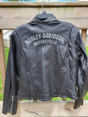 harley davidson leather jacket ladies small . Model # 97032-03VW | eBay