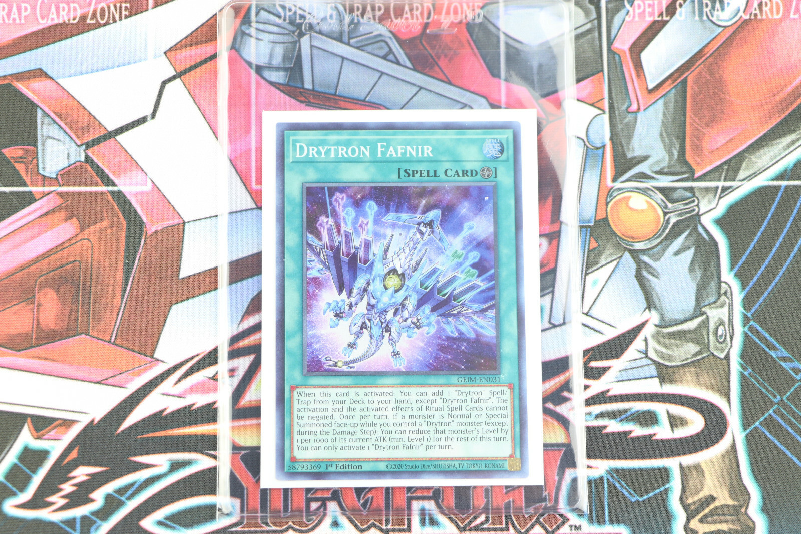 YuGiOh Spell Card Drytron Fafnir GEIM-EN031 1st Edition Super Rare | eBay