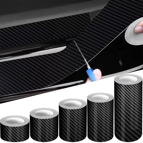 3D Carbon Fiber Car Door Sill Scuff Anti Scratch Tape Protection Film ...
