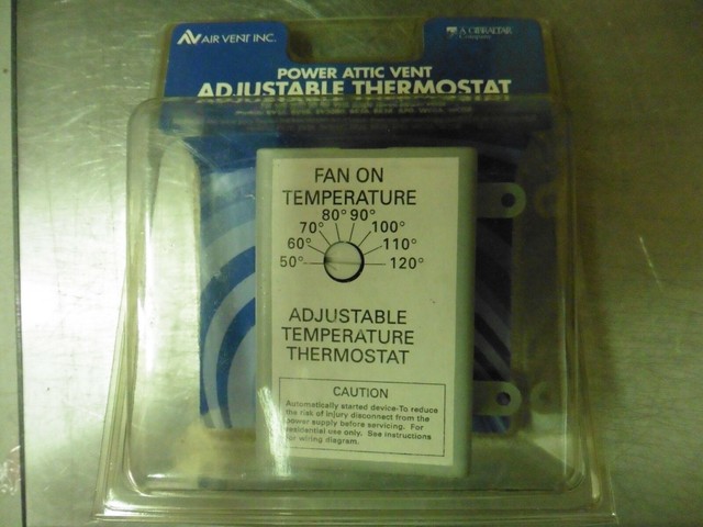 Air Vent 58033 Adjustable Temperature Thermostat Single Speed for sale ...