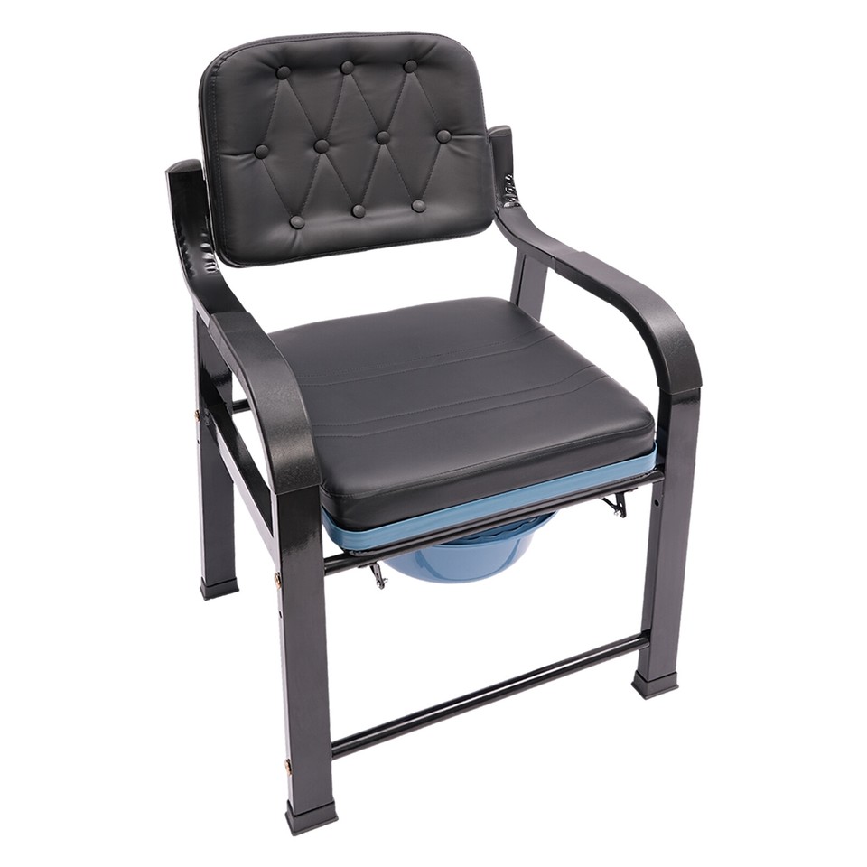 Heavy Duty Bedside Commode/Bedside Commode Chair w/Arm for Elderly ...