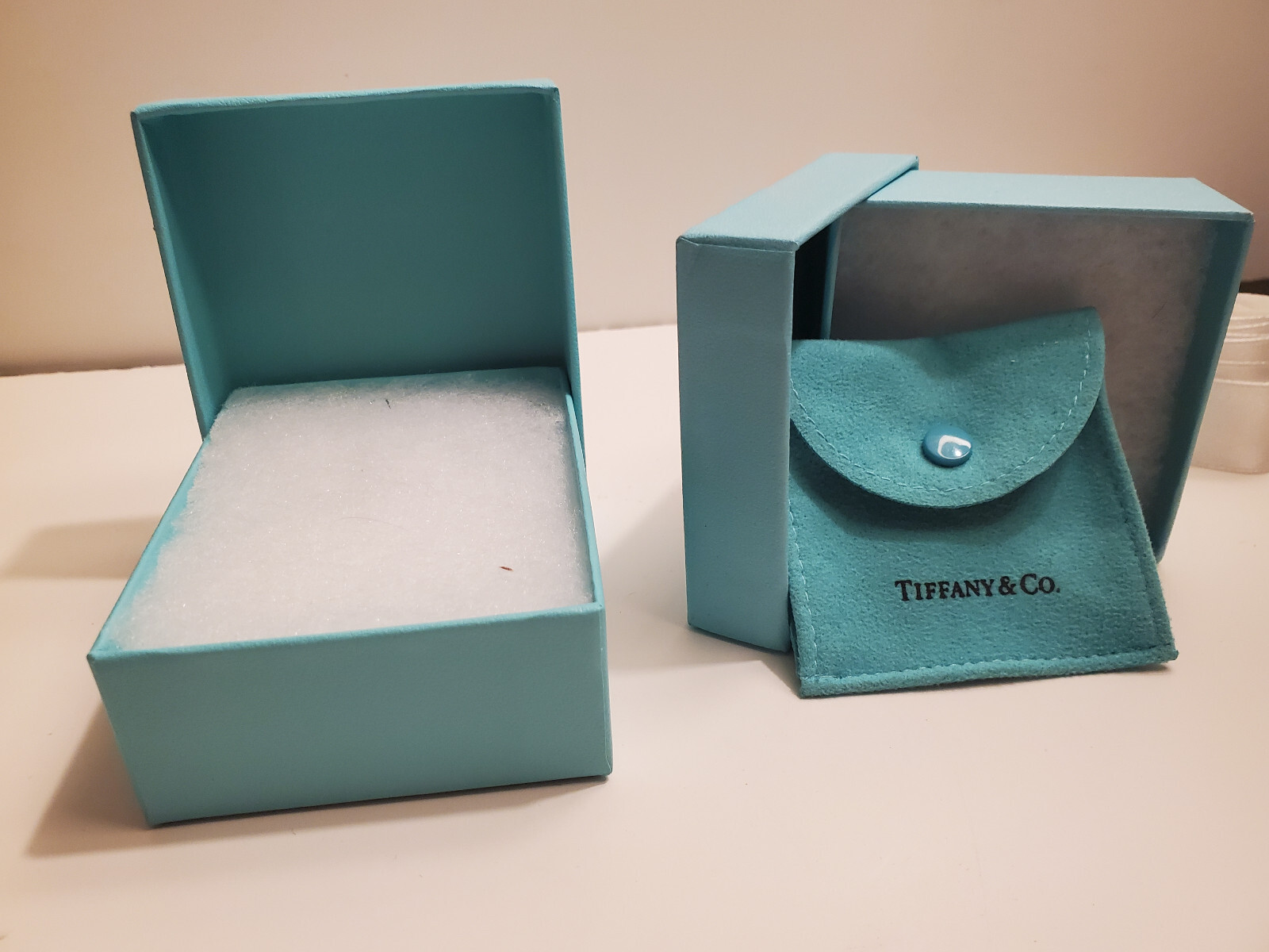 Tiffany & Co Small Empty Boxes, Suede Pouch, and Ribbon | eBay