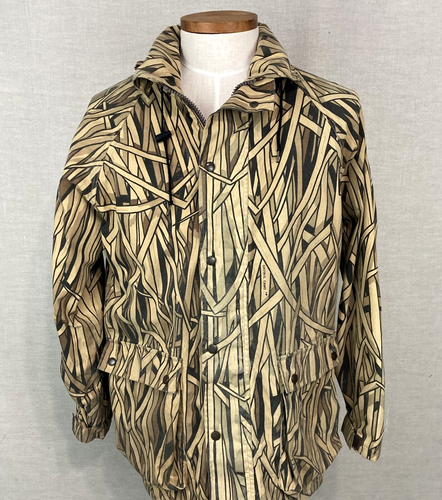 Vintage ORVIS Cattail Camo Gore-tex Hunting Jacket Coat Men's M Made in ...