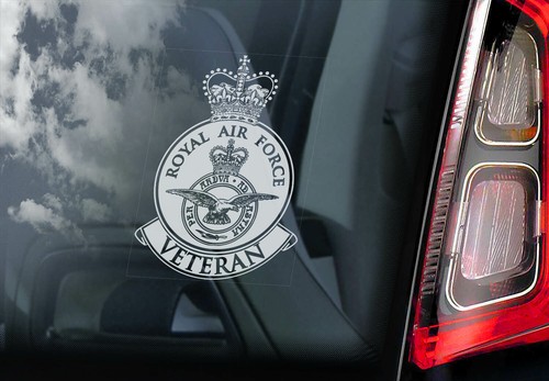 Royal Air Force Veteran, Car Sticker - RAF Regiment Crest Window Sign ...