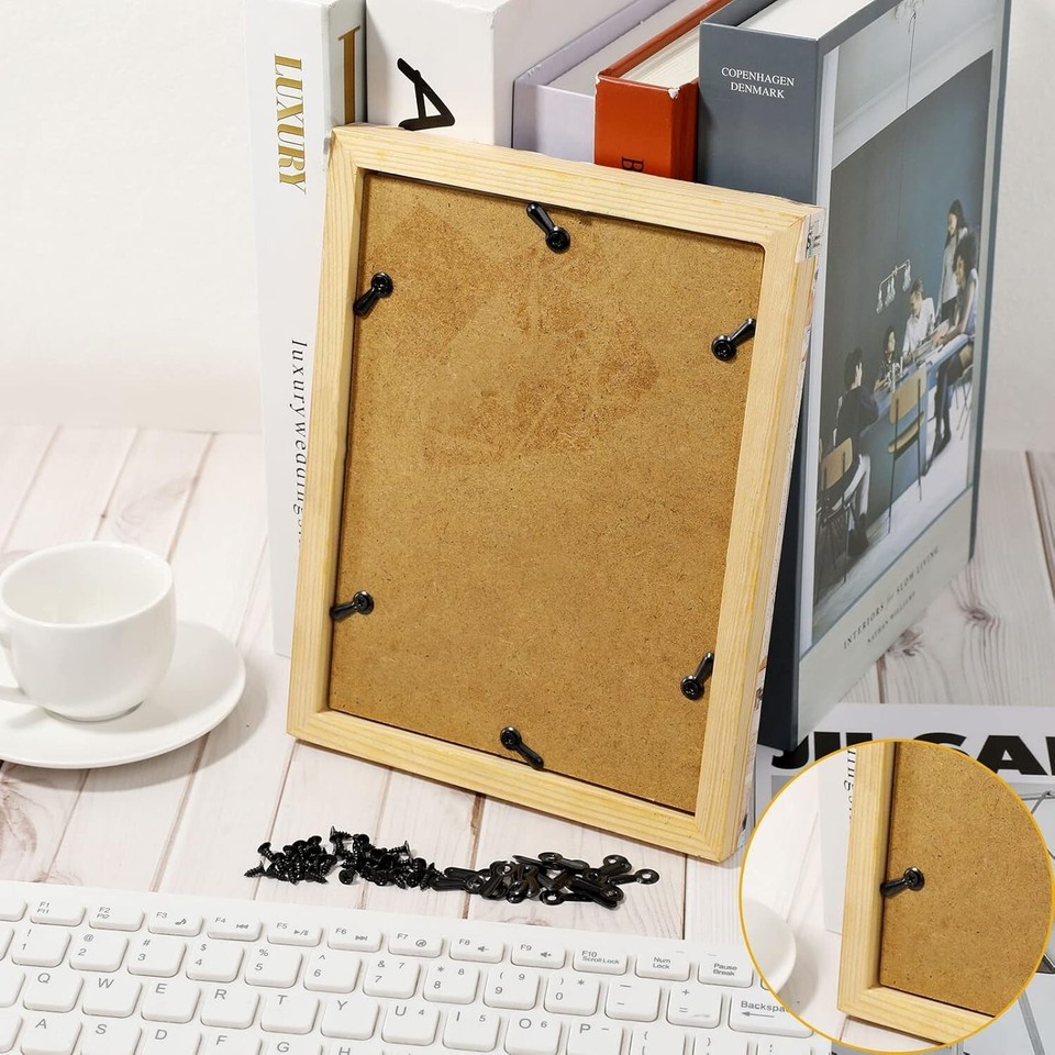 Picture Frame Turn Button Fasteners Set 100 PCS Picture Frame Backing ...