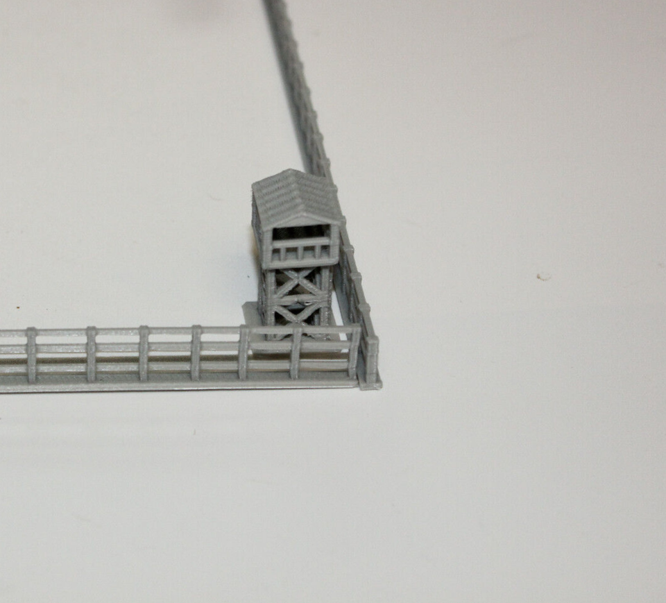 Z Scale 1/220 3D Printed POW Camp Gates Fence Barracks Hospital ...