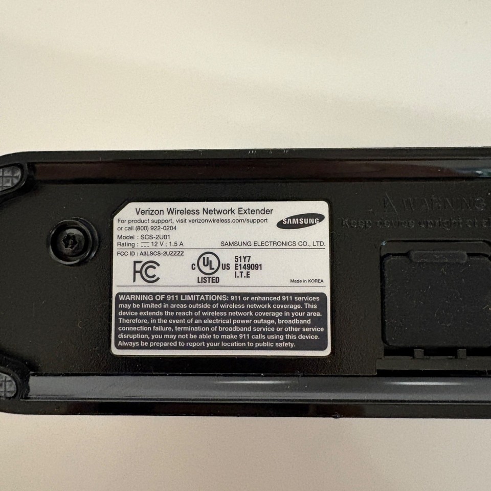 Samsung Verizon Wireless Network Extender SCS-2U01 For Enhanced Signal ...