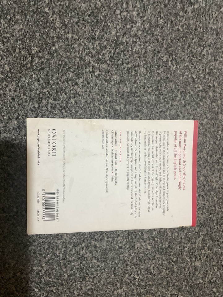 William Wordsworth Selected Poems | eBay UK