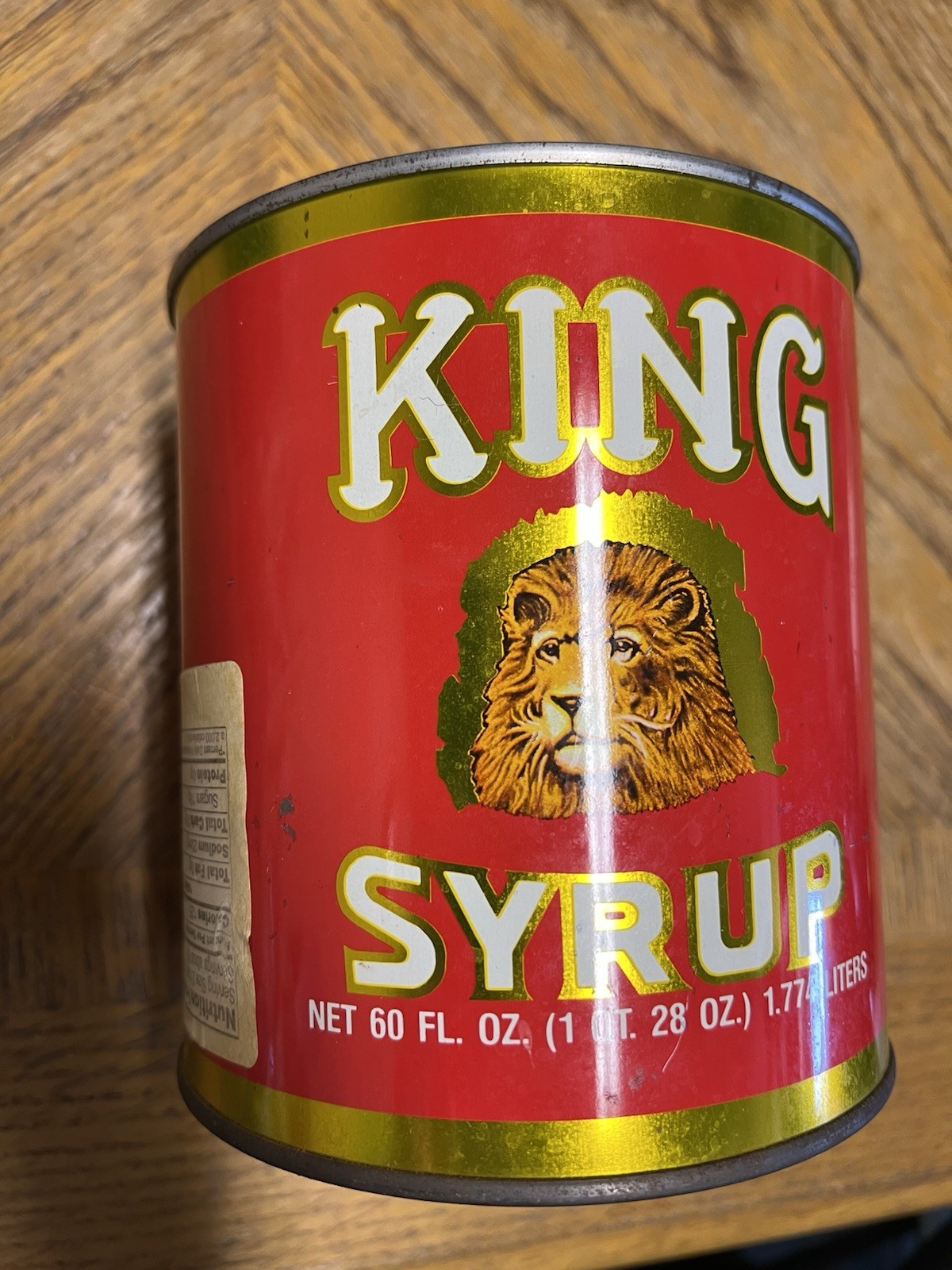 Vintage 1970s King Syrup Tin 60 Oz. without lid | eBay