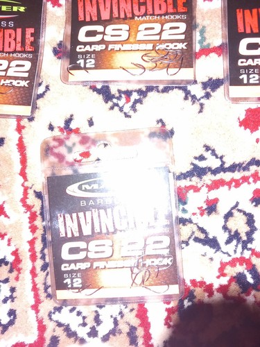 Maver invincible CS22 match hooks, spade end barbless - size 12 job lot | eBay
