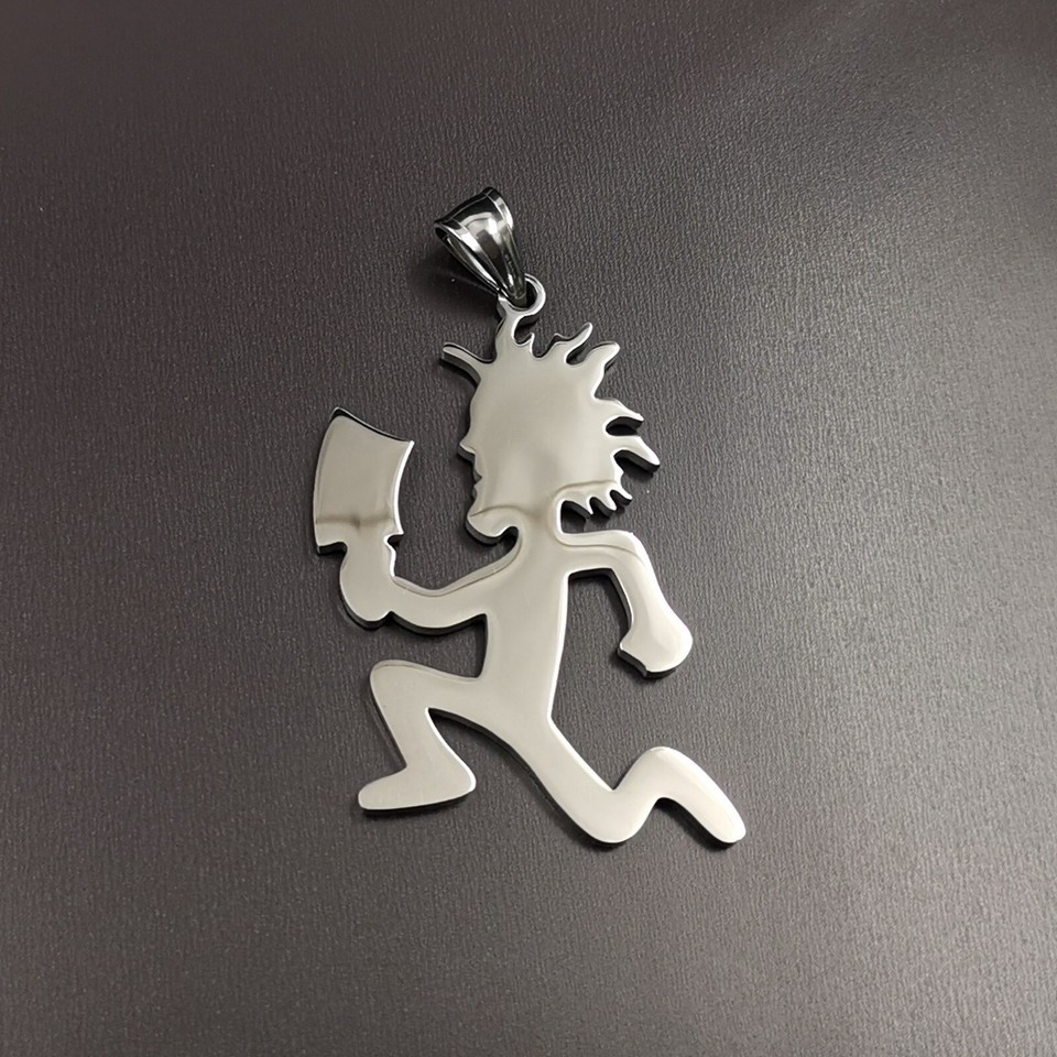 HATCHETMAN ICP charm Stainless steel pendant with chain necklace 18/24 ...