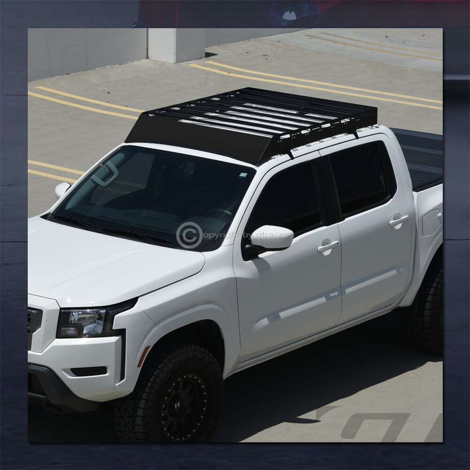 For 2014-2021 Tundra CrewMax Blk Modular Window Frames Roof Basket+Wind ...