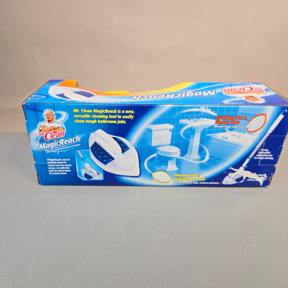 Mr Clean Magic Reach Starter Kit Bathroom Cleaning Tool Detachable Pole ...