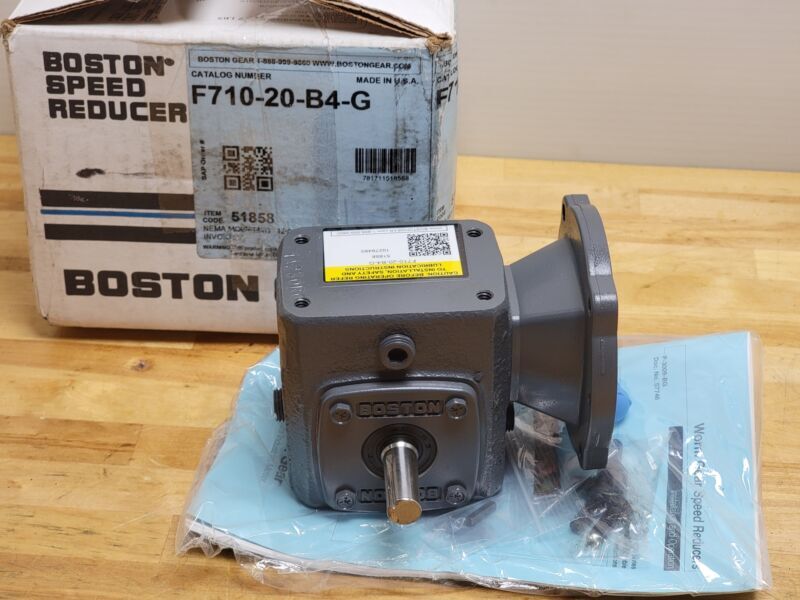 Boston Gear Speed Reducer, Gear Box F710-20-B4-G, 20:1 Ratio | eBay
