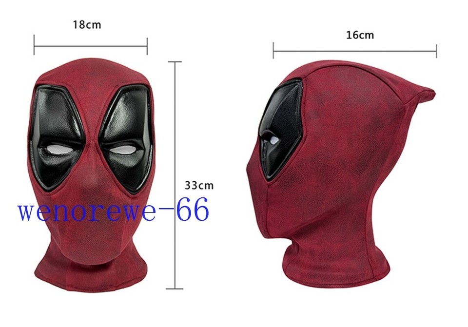IN US!!! Deadpool 3 Red Men's Mask Wade Wilson Cosplay Prop Mask w ...