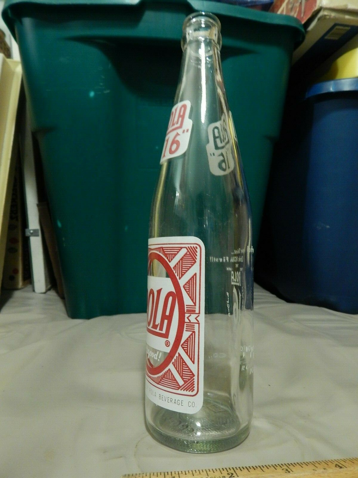 Rola Cola 16oz Glass Soda Pop Bottle {Erie, PA} 1945 Copyright ~ Vtg ...