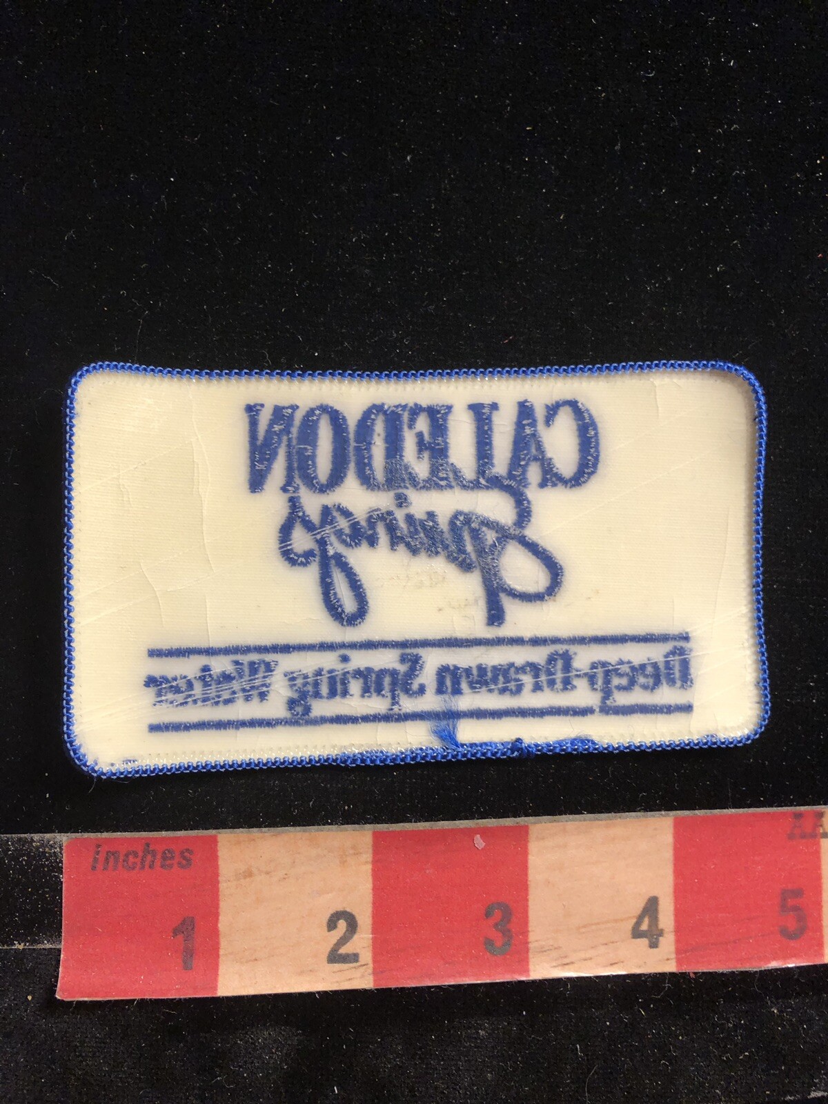 Vtg CALEDON SPRINGS DEEP DRAWN SPRING WATER Advertising Patch 98Z5 | eBay