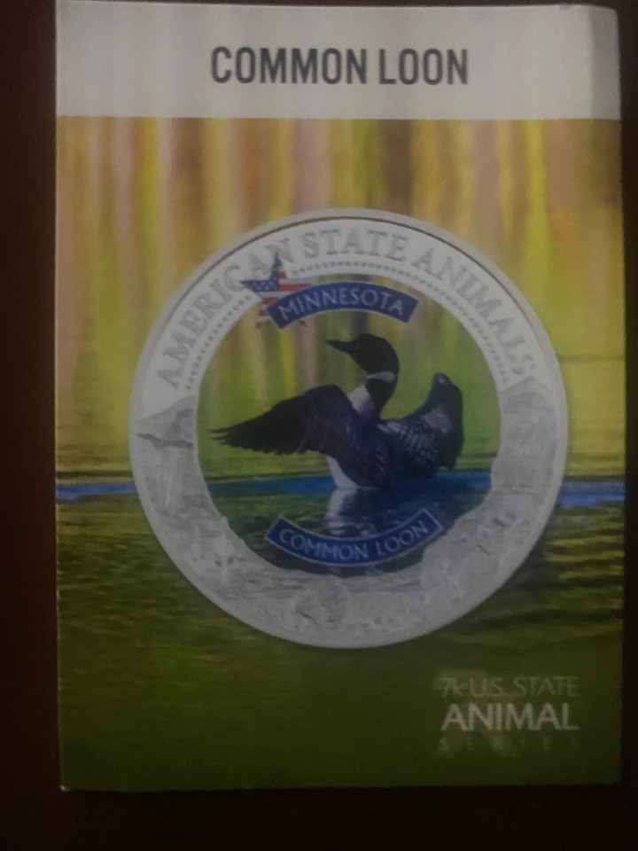 7K Metals State Animal Series (Minnesota Common Loon) $5 Silver Coin | eBay