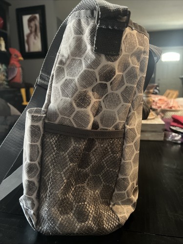 Thirty One Tote Gray White Honeycomb Stepping Stone Pattern Canvas ...