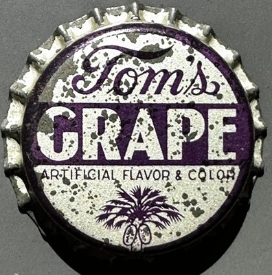 Vintage Tom's Grape With South Carolina Tax Stamp Cork Soda Bottle Cap ...
