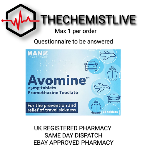 Avomin 25mg Tablets - 28 - (MAX 1 PER ORDER) Travel Sickness. | eBay UK