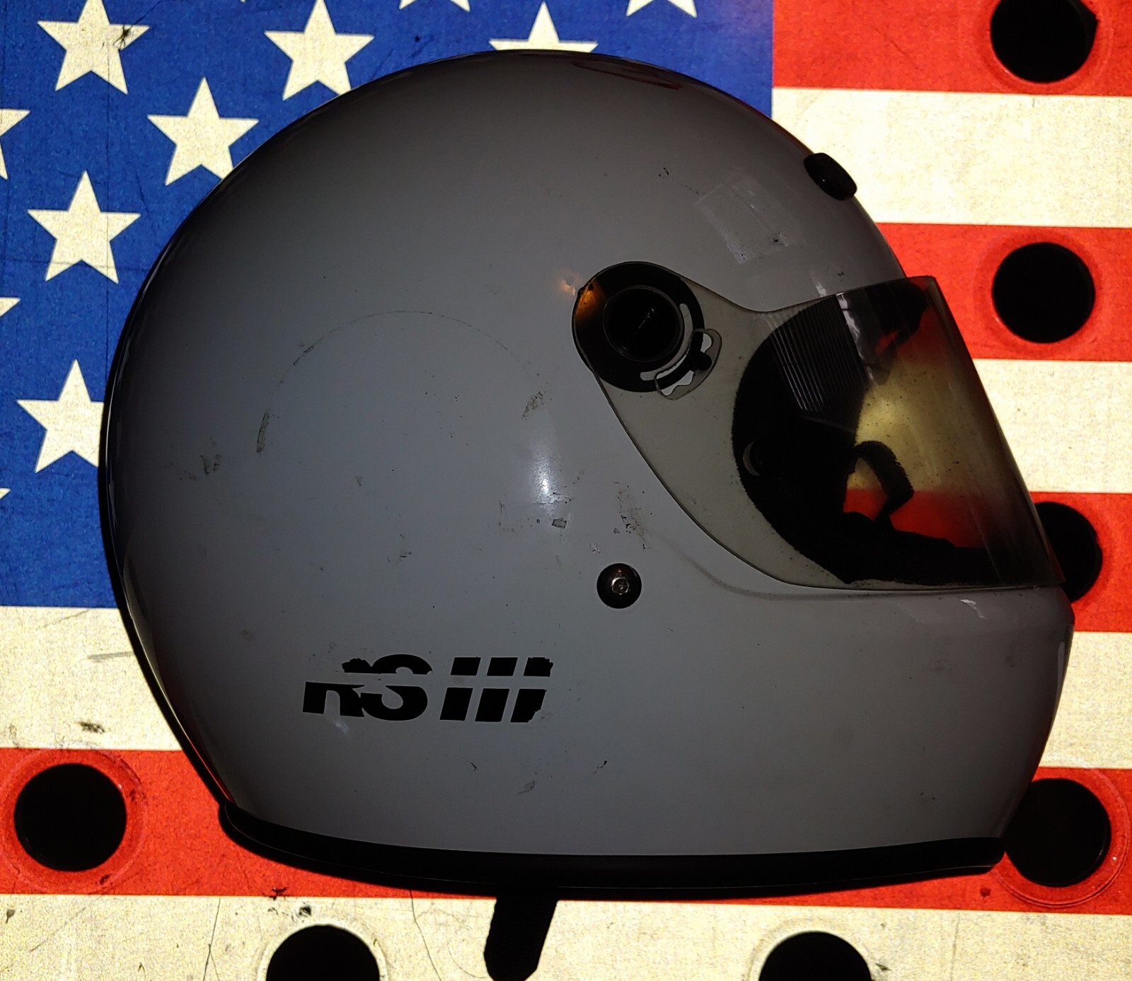 Vintage Bell helmet 1990 signed autographed Roger Ward Bobby Unser al ...