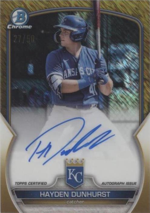 2023 Bowman Chrome - Prospect Autographs Hayden Dunhurst #CPA-HD Gold ...