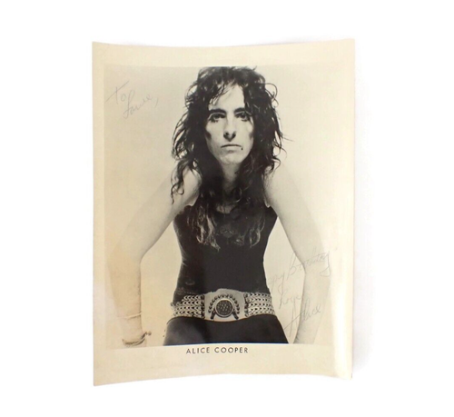 1970 signed Alice Cooper Photo by Michael Ochs Black and White ...