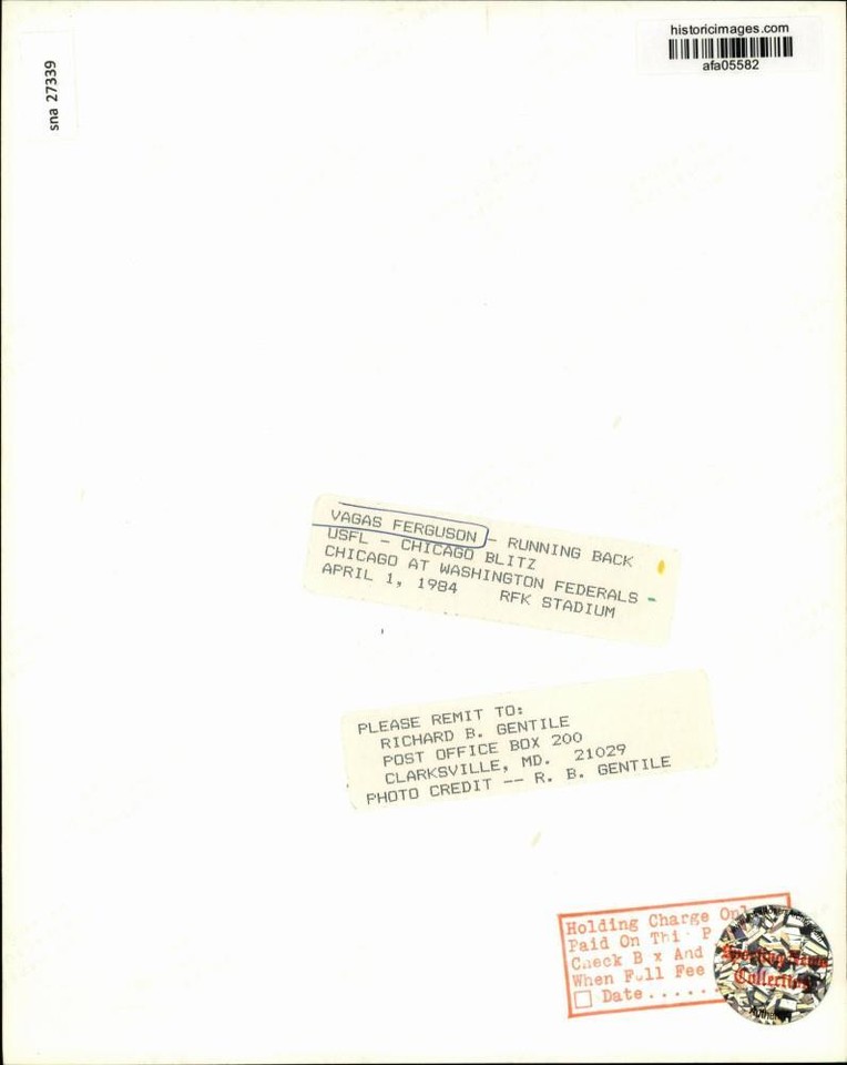 1984 Press Photo Vagas Ferguson, Chicago Blitz football running back ...