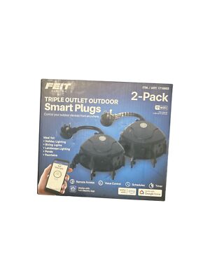 Feit Electric Triple Outlet Outdoor Smart Plugs Alexa & Google ...