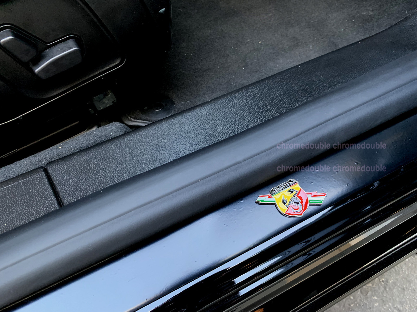 2 x 3D ABARTHLogo Door Step Emblem plate Sills Badge Sticker | eBay