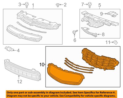 GM OEM 15-16 Cruze Limited Grille Components-Center Grille 95405770 | eBay