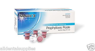 Dental Prophy Paste 200 cups Medium Assorted Prophylaxis Non splatter ...