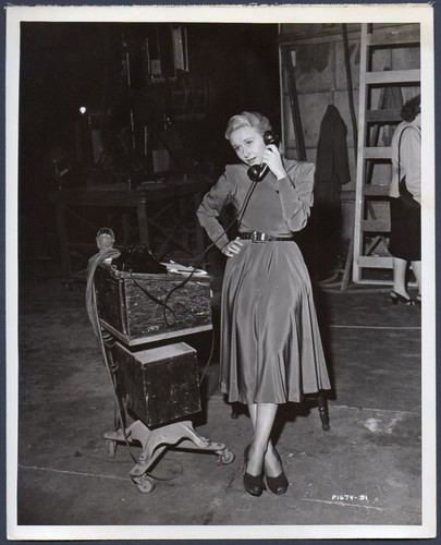 VERA RALSTON behind the scenes SEXY ACTRESS ON TELEPHONE 1948 Vintage ...
