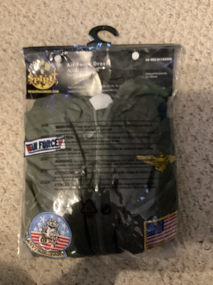 Men’s Spirit Air Force Jumpsuit “Top Gun” Halloween Costume “One Size ...