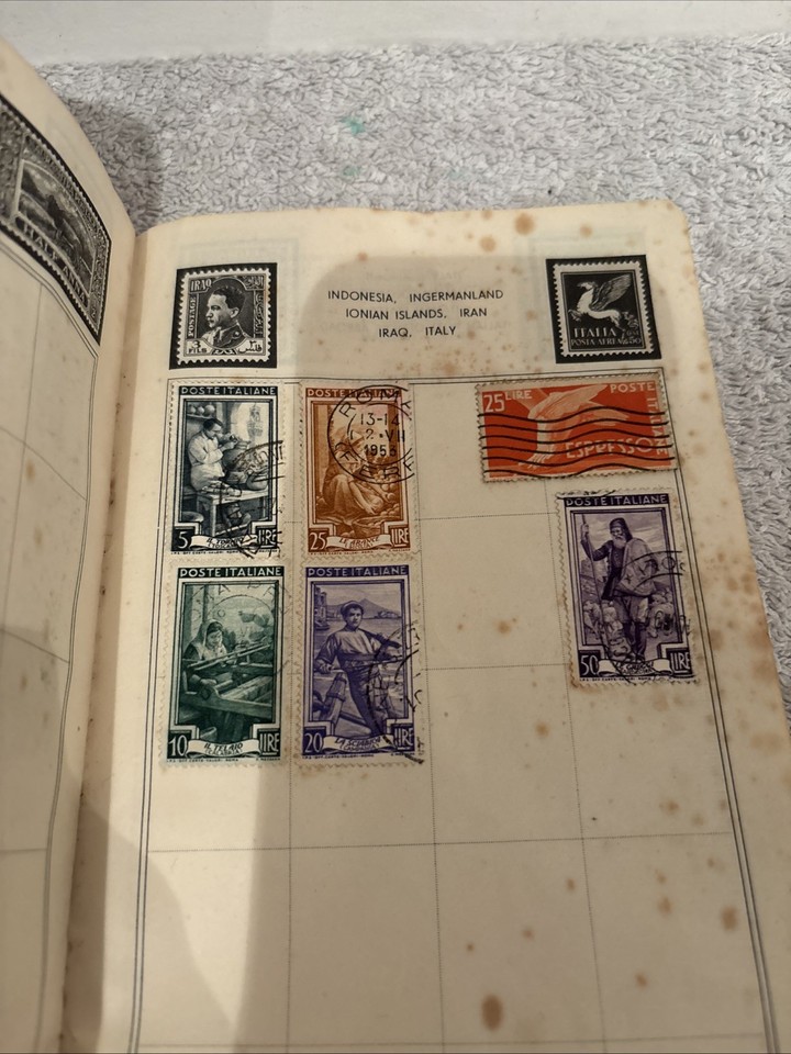 Small Stamp Album with Antique & Vintage World Stamp Collection World ...