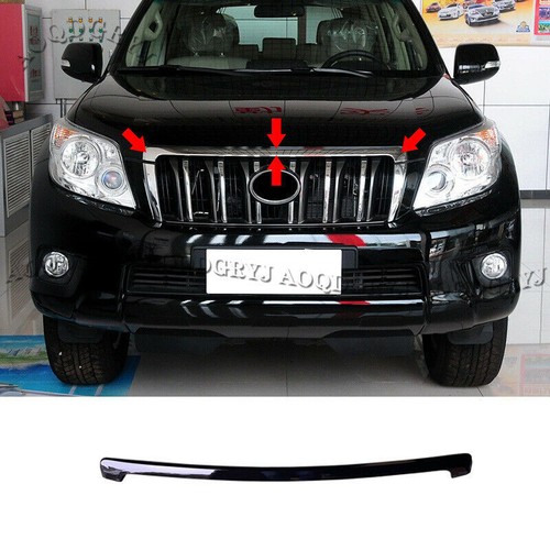 Piano black Front Grill Grille Engine Hood Cover Trim For TOYOTA PRADO ...