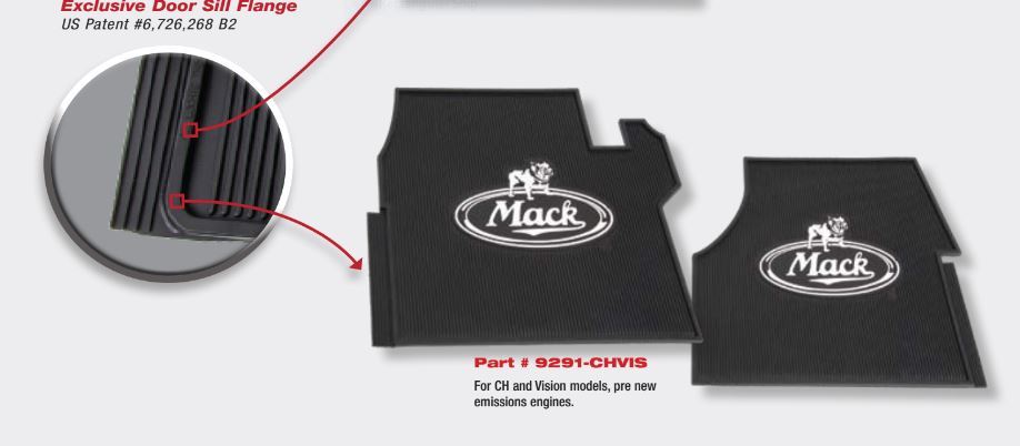Mack Truck OEM Rubber Floor Mats/Logo - CH & Vision PRE 2006 Emissions ...