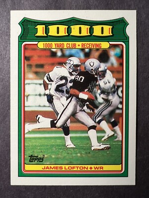 1988 Topps 1000 Yard Club James Lofton Los Angeles Raiders Card #16 | eBay