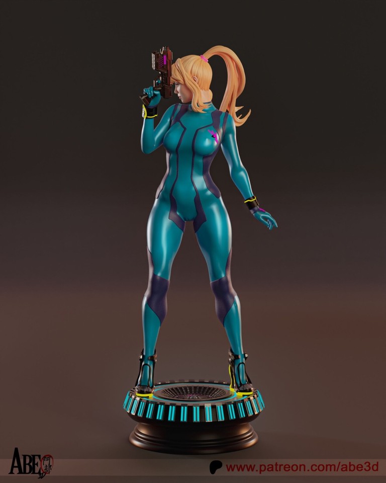 Samus Aran Zero Suit Metroid resin scale model kit unpainted 3d print ...