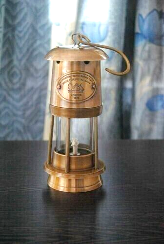 Antique White Minors Lantern OIL LAMP Boat Light Brass Marine Ship ...