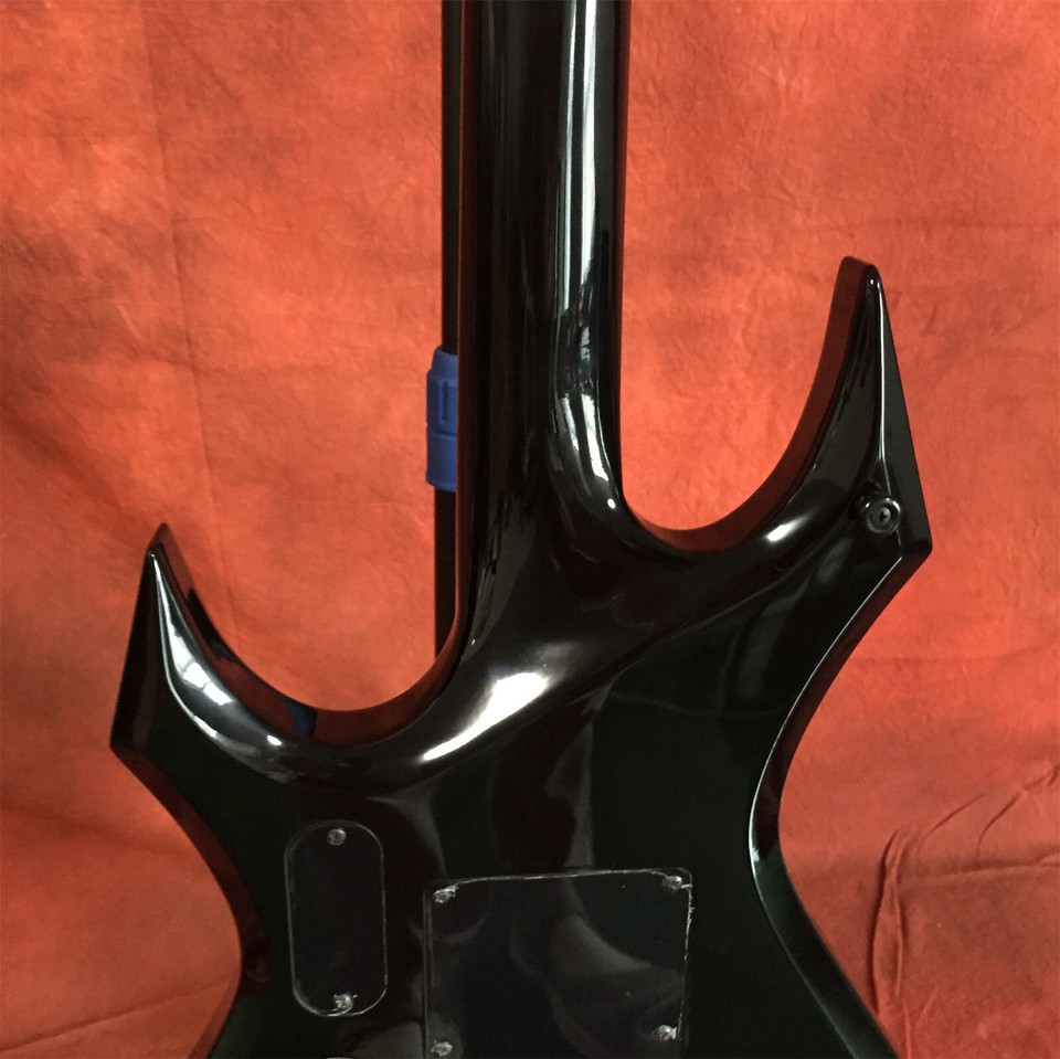 Electric Guitar 6 String Warlock Extreme Black Floyd Rose Bridge Solid ...