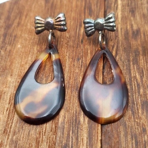 E821‎ tortoise shell drop earrings | eBay