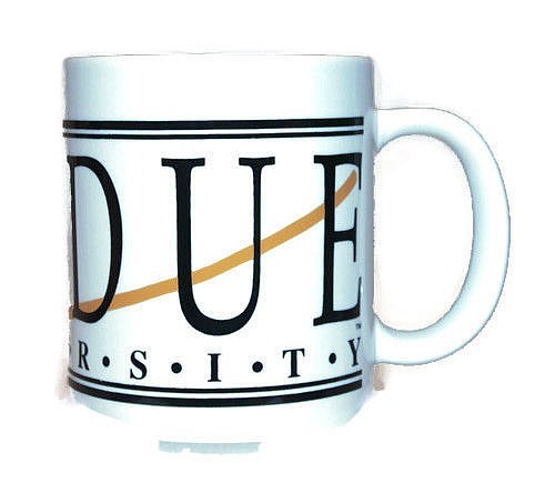 Rare New Purdue University White Ceramic Coffee Mug w/Black Print Large ...