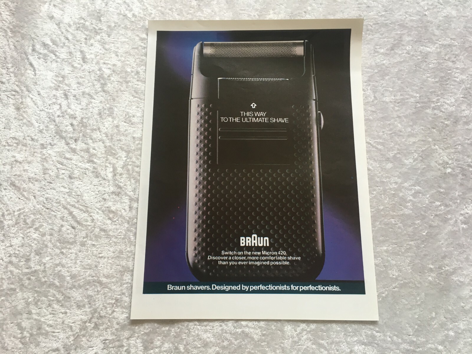 BRAUN MICRON 420 SHAVERS POSTER ADVERT READY FRAME A4 SIZE I | eBay UK