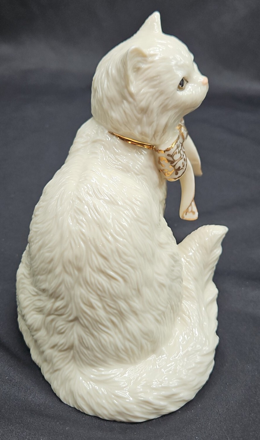 Lenox Sitting Pretty Cat Kitten White Kitty With Bow | eBay